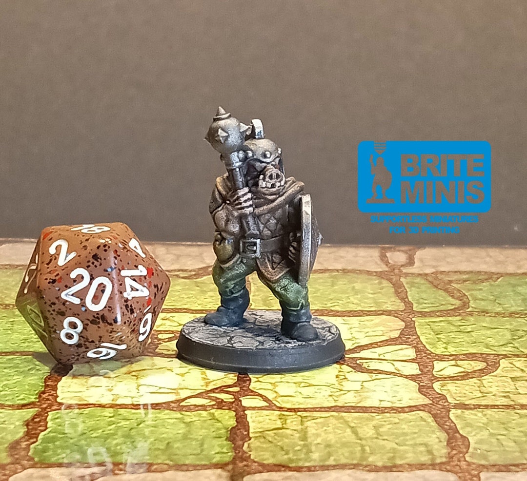 Hand Painted Pig Faced Old School Orc Warrior OSR 1st Edition for ...