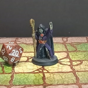 Hand Painted Lich, Undead King, Skeleton Miniature for Dungeons and ...