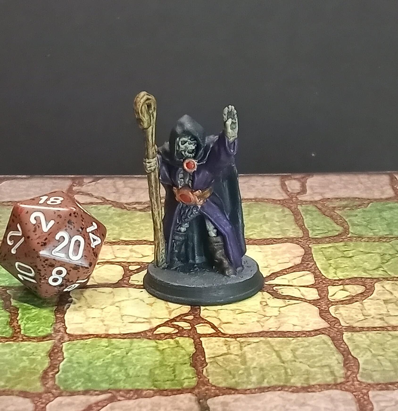 Hand Painted Lich, Undead King, Skeleton Miniature for Dungeons and ...