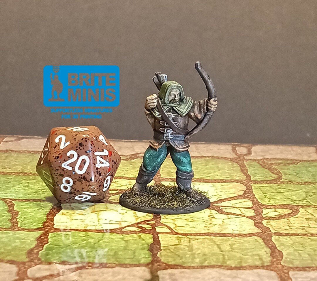Hand Painted Ranger Archer Fighter Human Warrior for Dungeons and ...