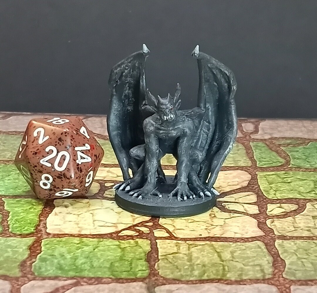 Hand Painted Stone Rock Gargoyle Monster Miniature for Dungeons and ...