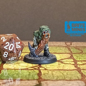 Hand Painted Dwarf Skeleton Undead Ghoul Zombie Miniature for Dungeons ...