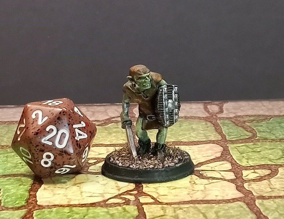 Hand Painted Goblin Soldier Fighter Miniature for Dungeons and Dragons ...