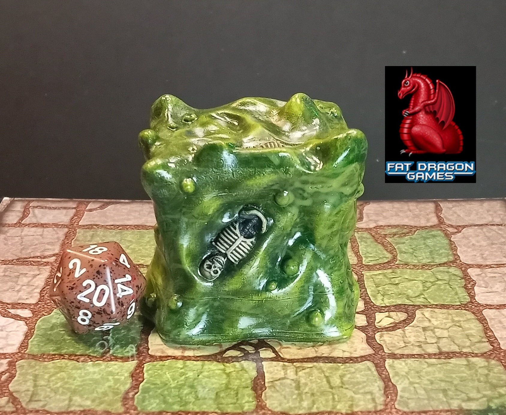 Hand Painted Gelatinous Cube Slime Acid Monster OSR Miniature for ...