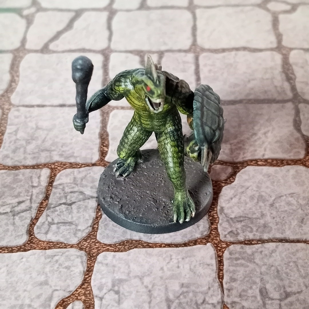 Hand Painted Lizardman Miniature for Dungeons and Dragons and - Etsy