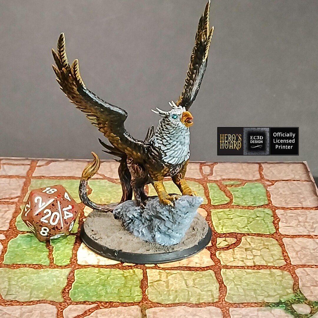 Hand Painted Griffon Miniature for Dungeons and Dragons and Other Table ...