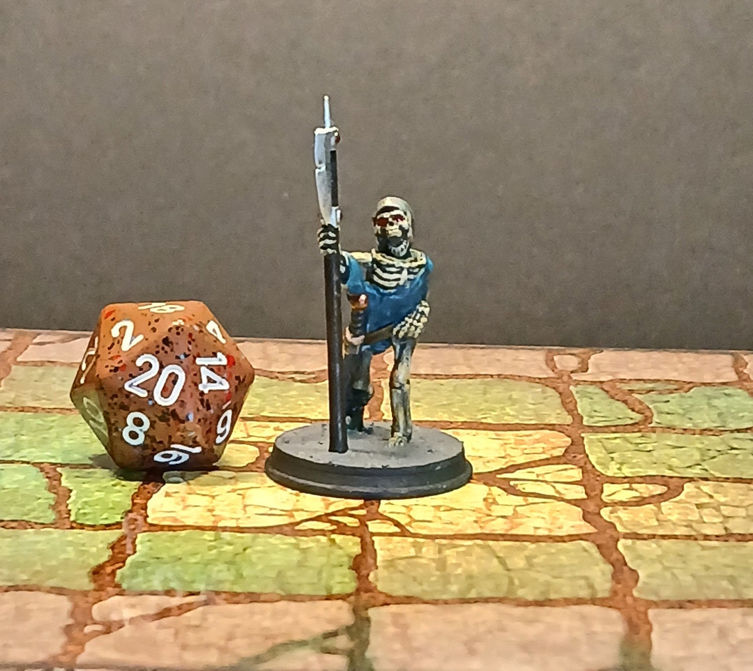 Hand Painted Undead Skeleton Warrior With Halberd Fighter Ghoul ...