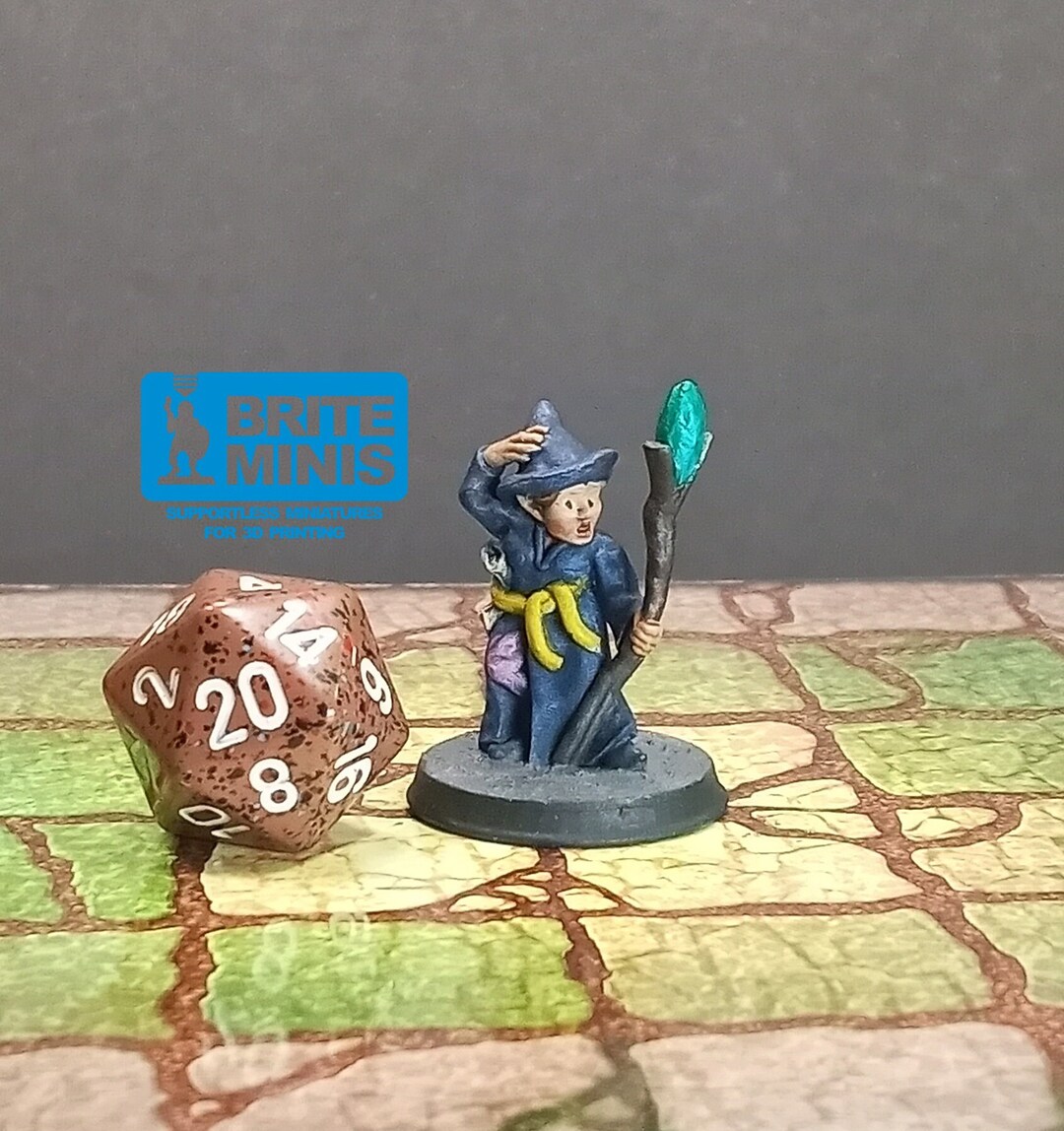 Hand Painted Halfling Gnome Wizard Mage Sorcerer Sage Magic Miniature ...