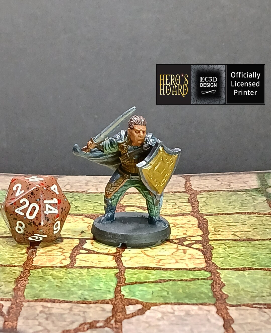 Hand Painted Fighter Warrior Paladin NPC Character Miniature for ...