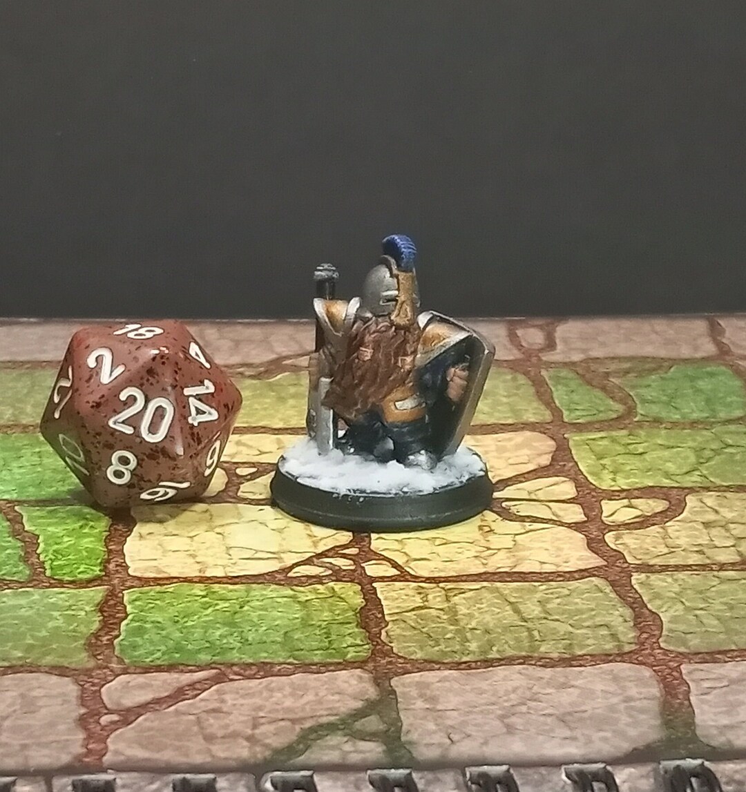 Hand Painted Dwarf Warrior Fighter Miniature for Dungeons and Dragons ...