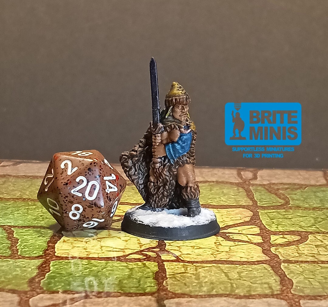 Hand Painted Barbarian Warrior Fighter Cold Weather for Dungeons and ...
