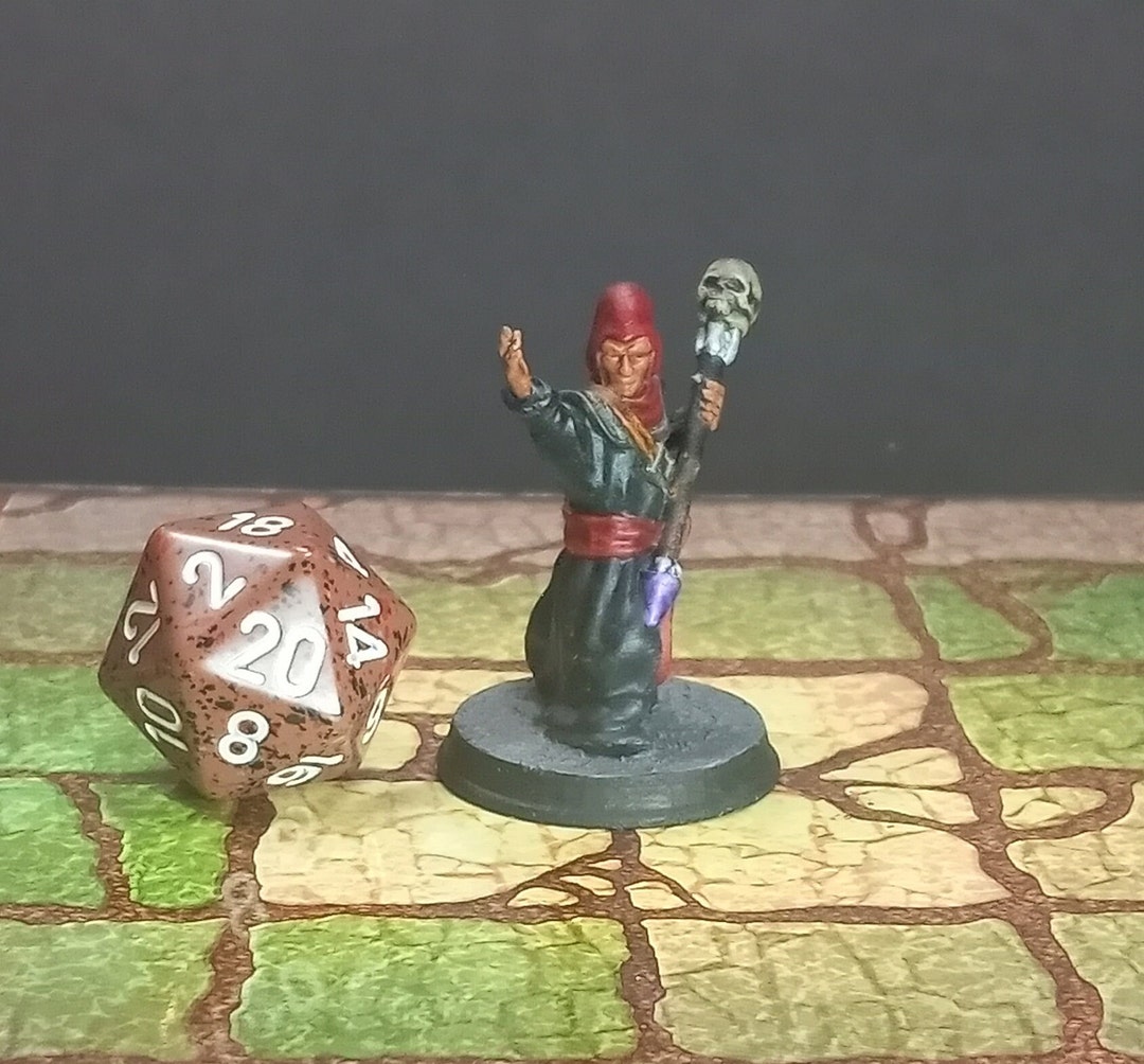 Hand Painted Necromancer Warlock Mage Wizard Sorcerer Miniature for ...