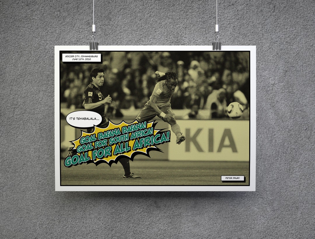 Tshabalala Poster, South Africa, World Cup, Poster Art, Football ...