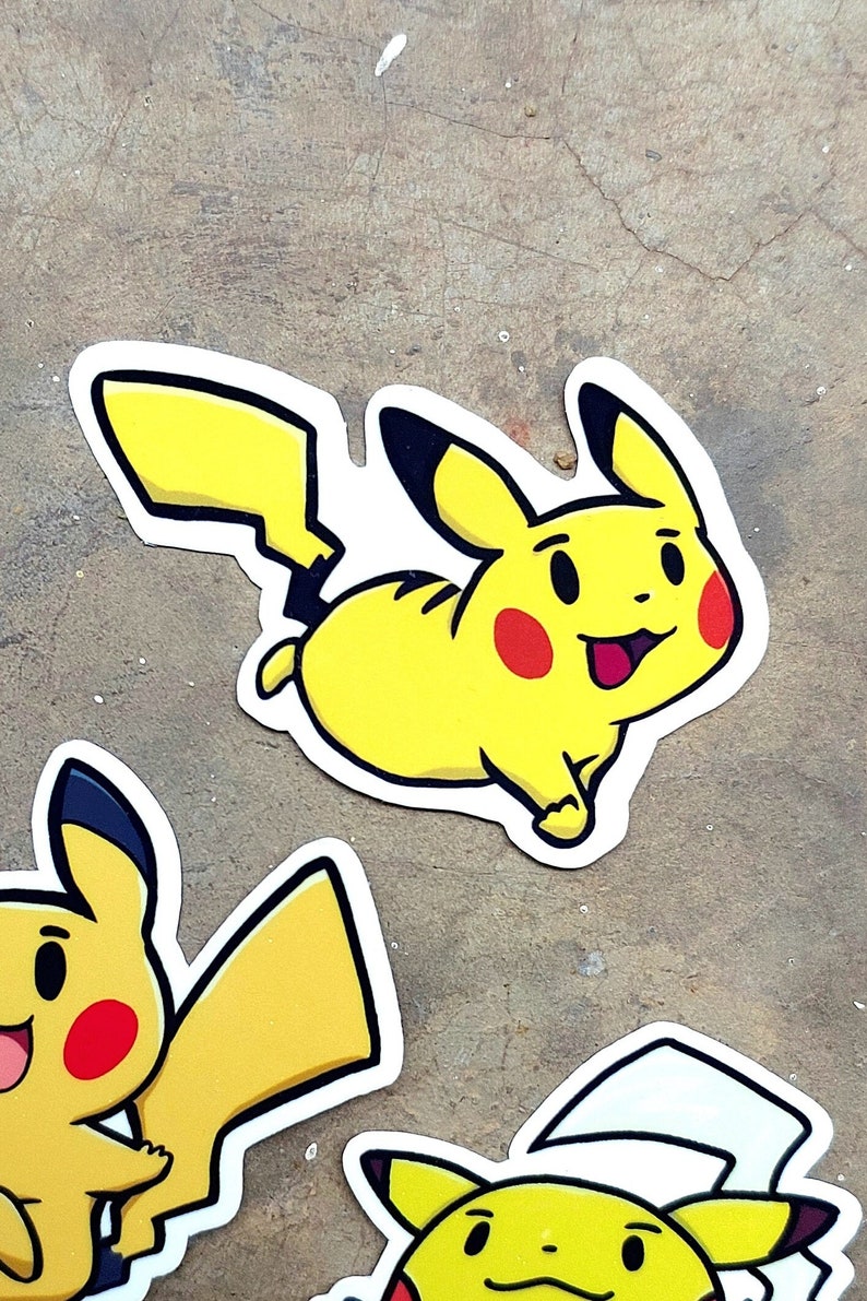 Pokemon Stickers Pikachu Pikachu Vmax Detective Pikachu Waterproof ...