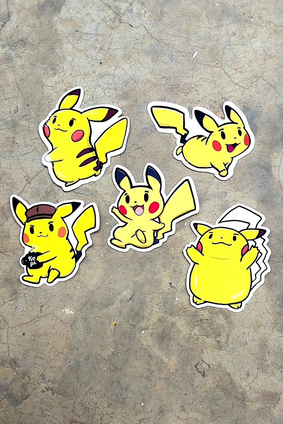 Pokemon Stickers Pikachu Pikachu Vmax Detective Pikachu Waterproof ...