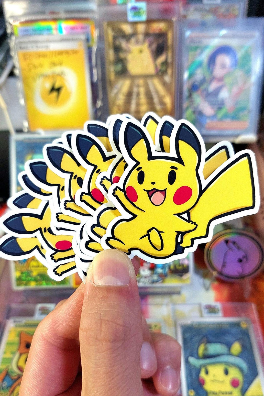 Pikachu Stickers Matte Waterproof Vinyl Stickers Pokemon Poncho Pikachu ...