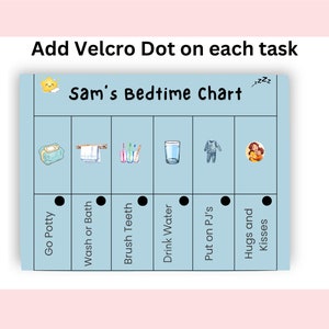 Bedtime Routine Chart for Toddler Evening Checklist Printable Flip ...