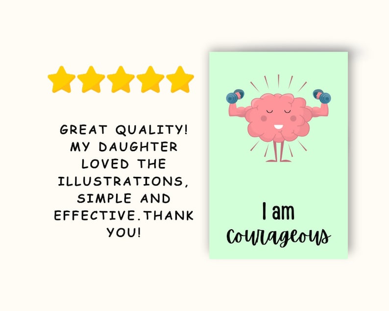 Positive Affirmation Cards for Kids the Healthy Brain Flashcards Mental ...