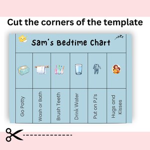 Bedtime Routine Chart for Toddler Evening Checklist Printable Flip ...