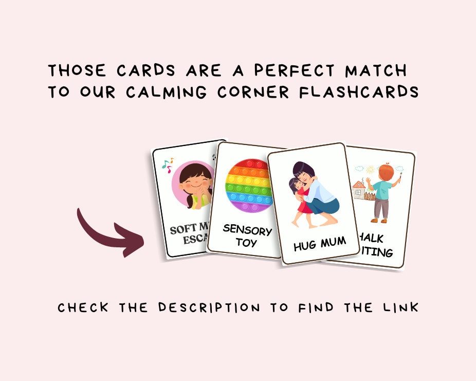 Emotions Flashcards for Kids Printable Calming Corner Cards Montessori ...