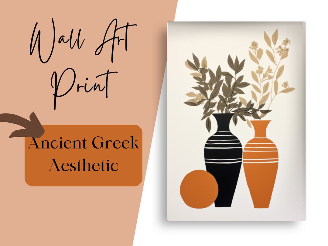 Greek Art Print Greek Vases Pottery Art Autumnal Home Decor - Etsy