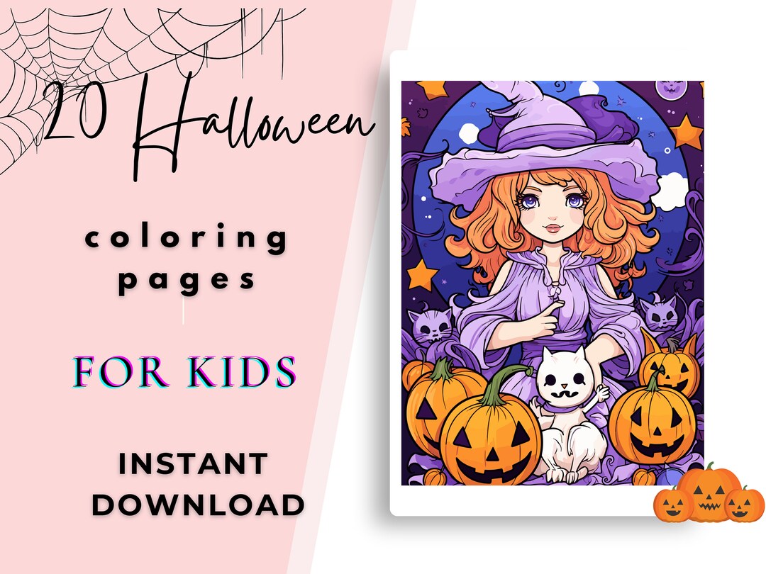 Halloween Witches Coloring Pages for Kids Coloring Book Halloween Gift ...
