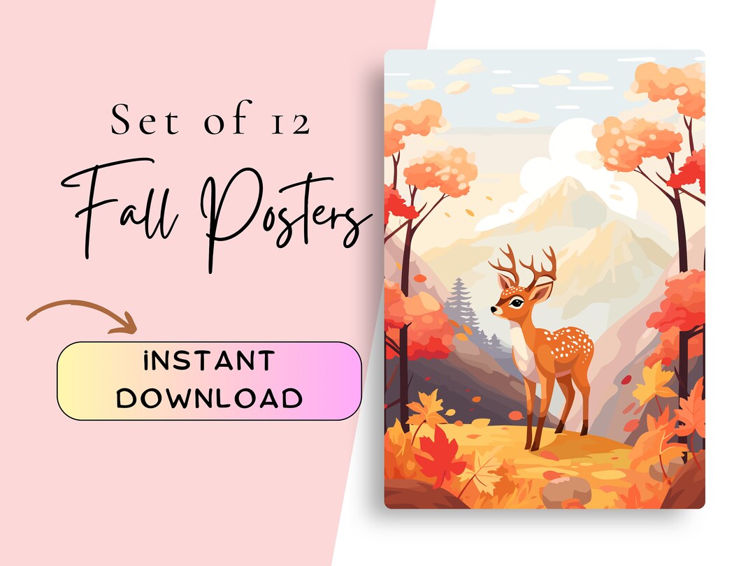 Set of 12 Posters for Kids Classroom Decoration Instant Download Wall ...