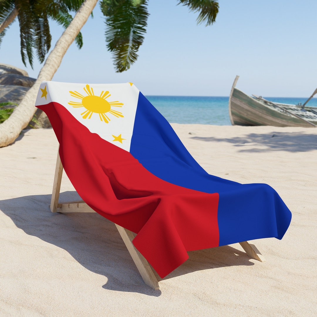 Philippines Beach Towel, Philippines Bath Towel, Philippines Flag Towel ...