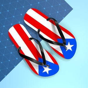 Puerto Rico Flag Flip-flops, Puerto Rico Flag Thong Flip Flop Sandals ...