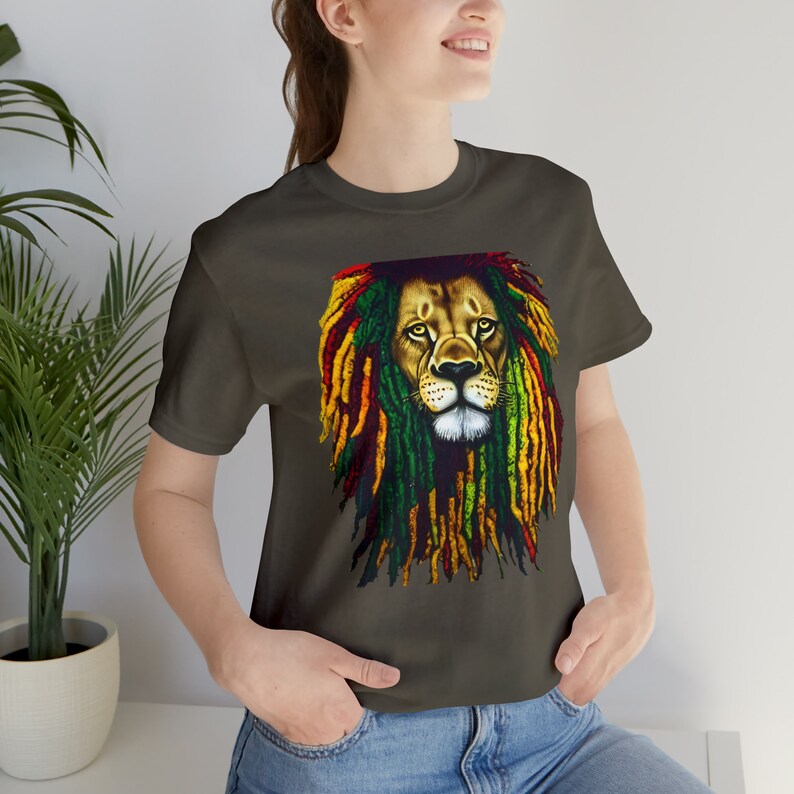 Rasta Lion Dreadlock T-shirt: Reggae Roots Music Tee - Etsy