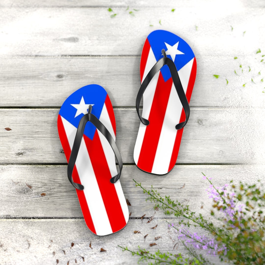 Puerto Rico Flag Flip-flops, Puerto Rico Flag Thong Flip Flop Sandals ...