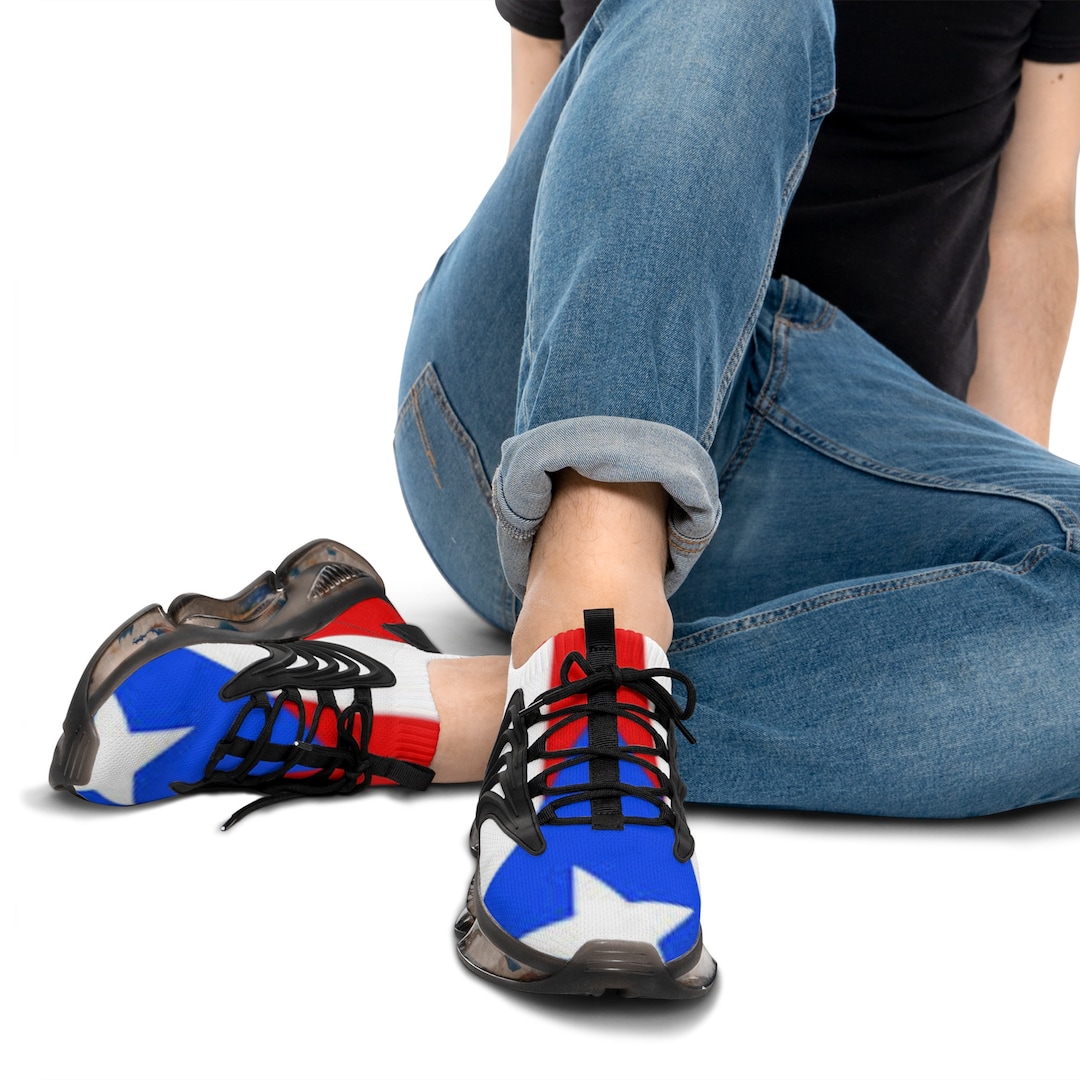 Puerto Rico Flag Mesh Sneakers, Memory Foam Insole - Etsy