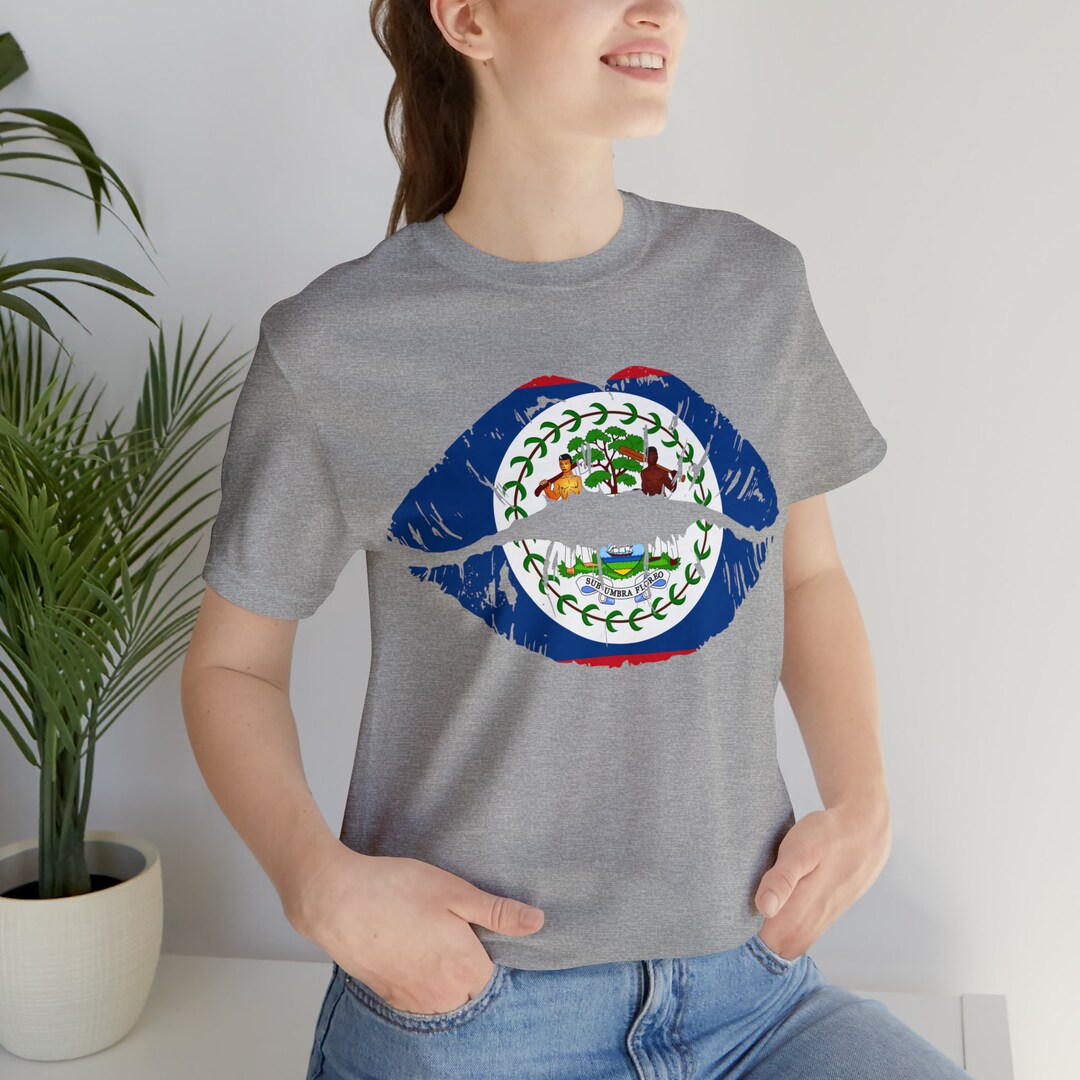 Belize Lips Shirt, Belize Shirt, Belize Flag Shirt, Belizean Pride ...