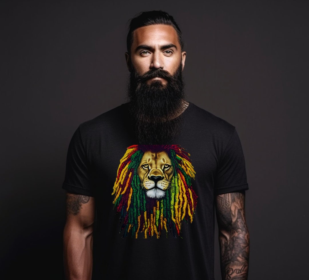Rasta Lion Dreadlock T-shirt: Reggae Roots Music Tee - Etsy