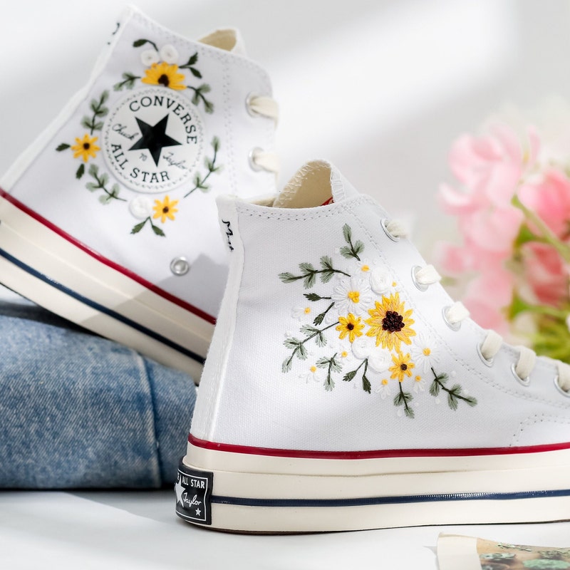 Sunflower Converse - Etsy