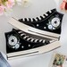 Custom Converse Chuck Taylor Blue Flower Embroidered Converse Shoes ...