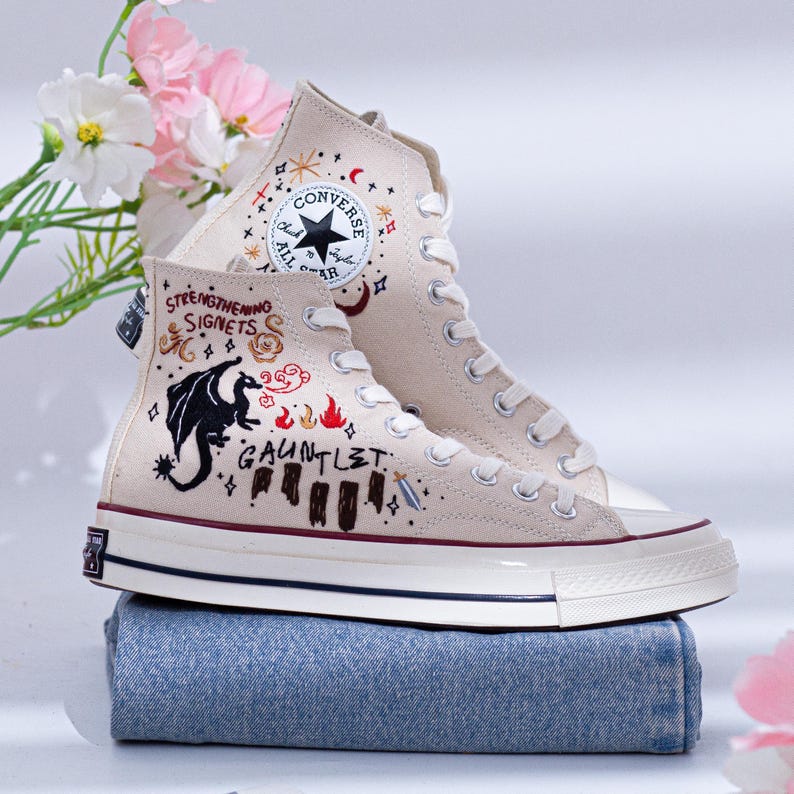 Unique Embroidered Converse Chuck Taylor High Tops, Custom Converse ...