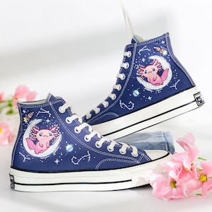 Custom Embroidered Converse Taylor 1970, Axolotl, Constellations ...