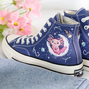 Custom Embroidered Converse Taylor 1970, Axolotl, Constellations ...