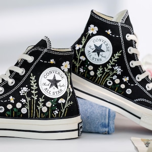Custom Converse Chuck Taylor Daisy Embroidered Converse Shoes, Garden ...