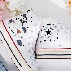 Ghost Witch Riding a Broom Halloween Converse, Halloween Ghost ...