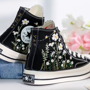 Custom Converse Chuck Taylor Daisy Embroidered Converse Shoes, Garden ...