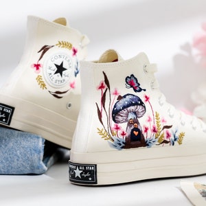 Custom Converse Chuck Taylor Mushrooms Embroidered Converse Shoes ...