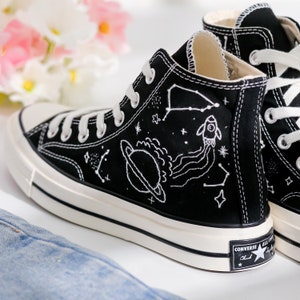 Embroidered Converse, Planet and Zodiac Constellation Embroidered ...