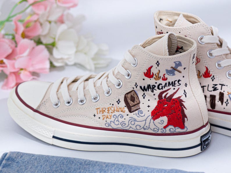 Unique Embroidered Converse Chuck Taylor High Tops, Custom Converse ...