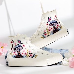 Custom Converse Chuck Taylor Mushrooms Embroidered Converse Shoes ...