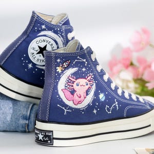 Custom Embroidered Converse Taylor 1970, Axolotl, Constellations ...