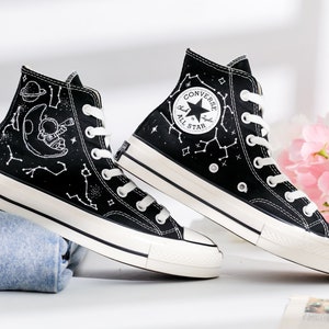 Embroidered Converse, Planet and Zodiac Constellation Embroidered ...