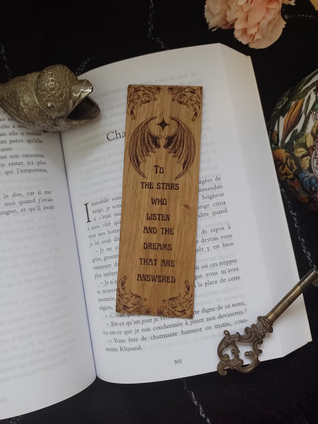 Solid Oak Wood Bookmarks to the Star Who Listens... Reading Bookmark A ...
