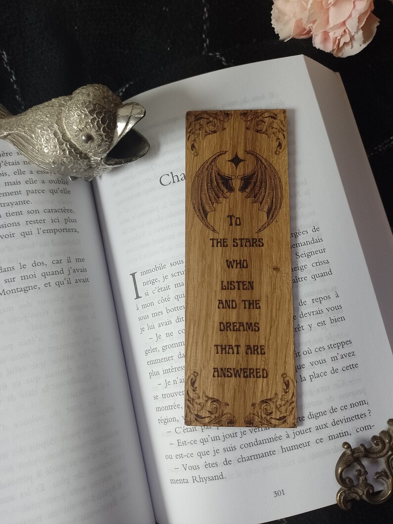 Solid Oak Wood Bookmarks to the Star Who Listens... Reading Bookmark A ...